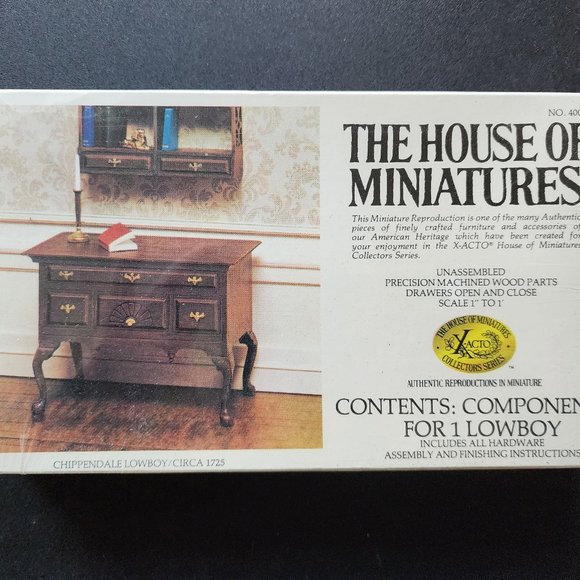 X-Acto | Toys | Unique House Of Miniatures 4024 Chippendale Lowboy ...